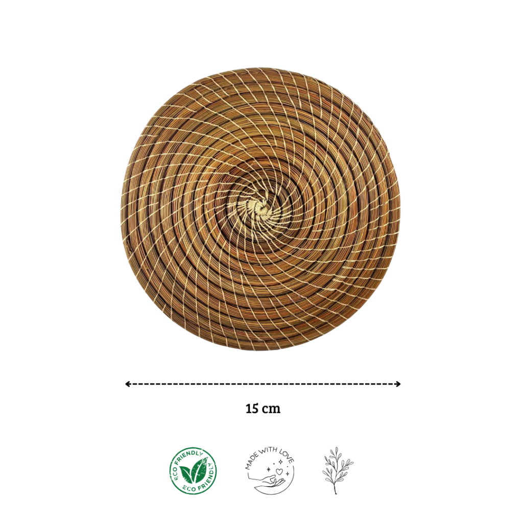 Sous-tasse Halfa - 15 cm Marron | Boutique Artisanale | Tanitbox